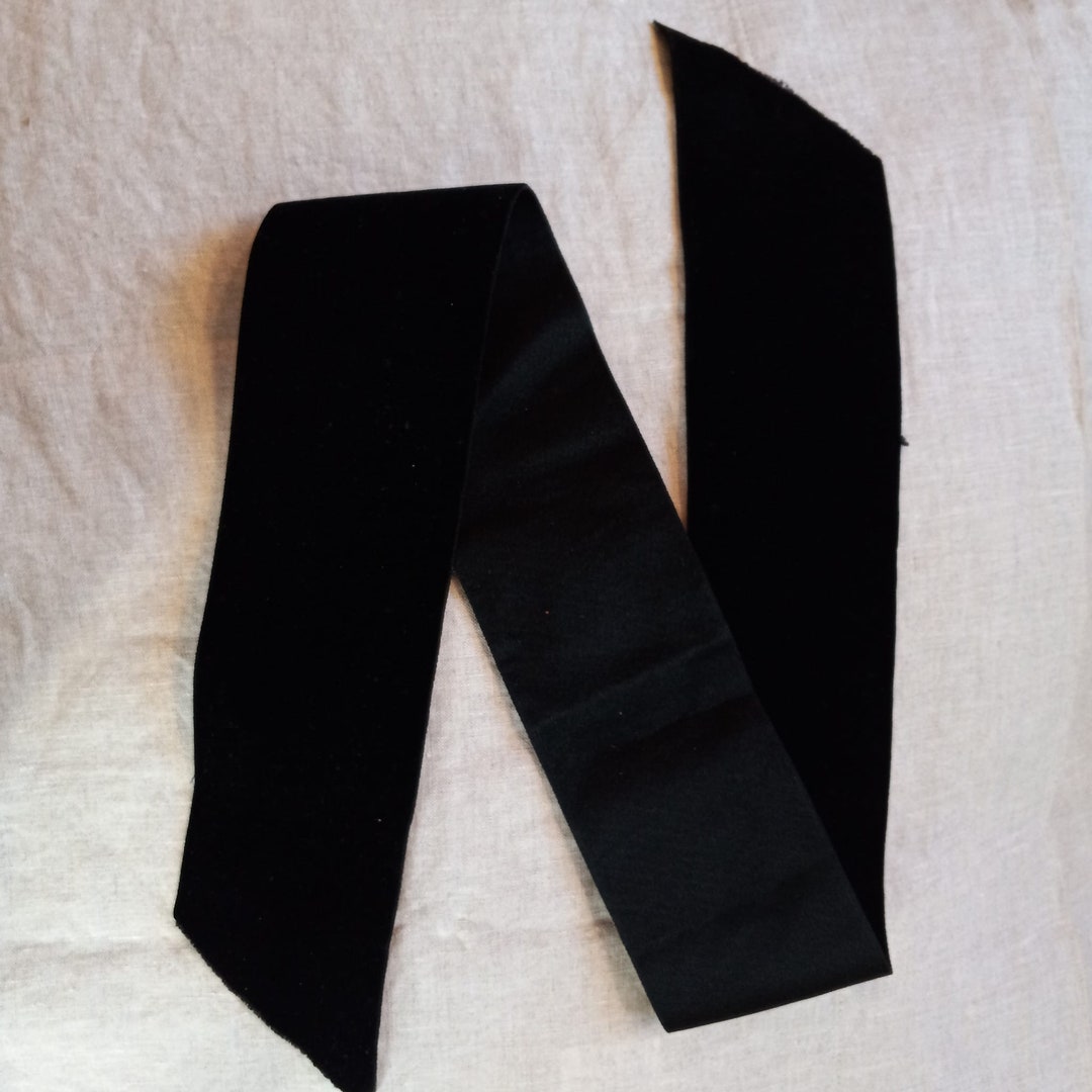Antique French Silk Velvet Sash 2 5/8 Inch Jet Black - Etsy