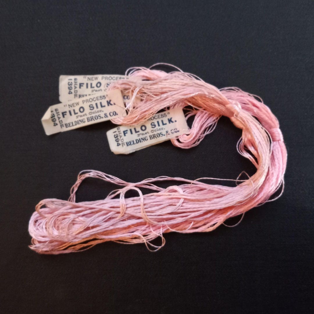 Antique 1930's Silk Embroidery Floss Belding Filo Silk Pink 1394 - Etsy