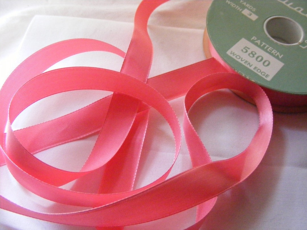 Vintage 1930's-40's French Satin Ribbon 11/16 Inch Gorgeous Old Rose - Etsy