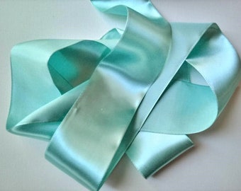 Aqua Satin Ribbon - Etsy