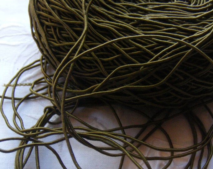Vintage 1940's Silk Necklace Cord Cording 1/16 Inch Shimmery Olive ...