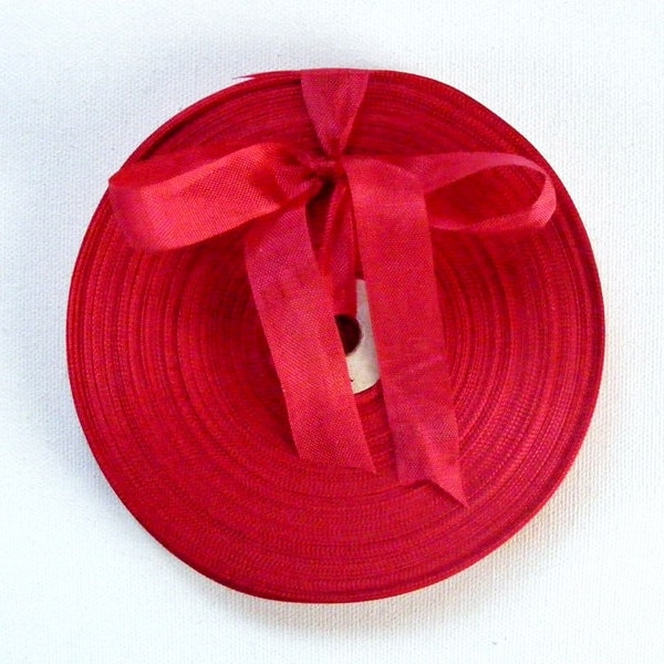 Red Lace Ribbon - Etsy