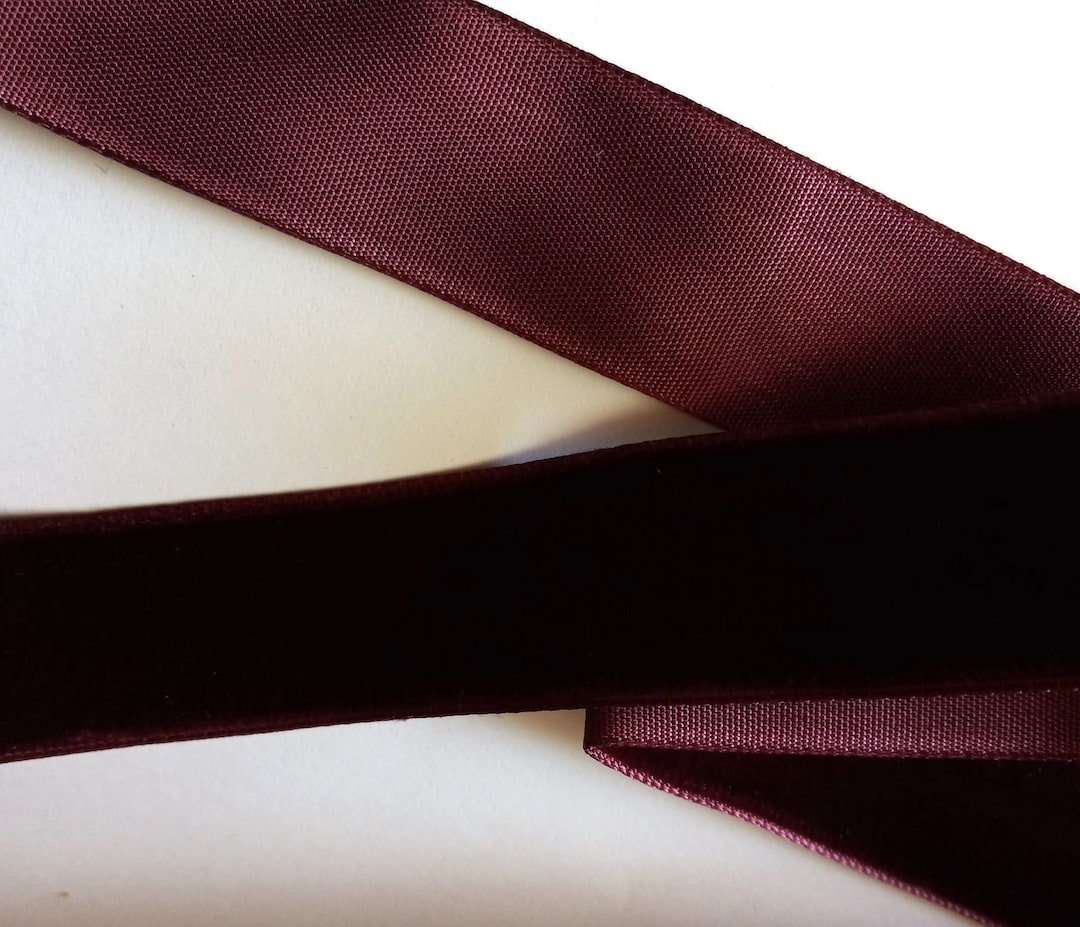 Vintage 1940's German Rayon Velvet Ribbon 1 Inch Wine - Etsy