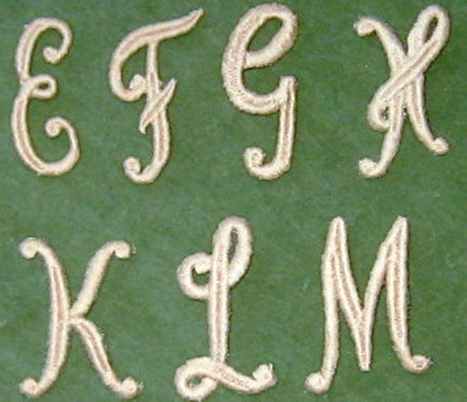 Vintage French 1950's Cotton and Silk Script Monograms 2 | Etsy