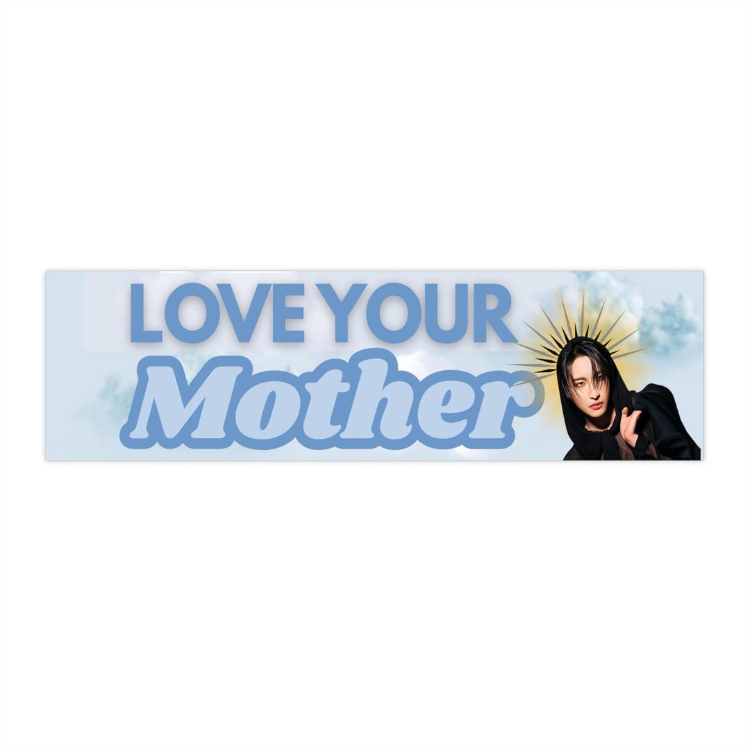 Ateez Seonghwa Love Your Mother Bumper Sticker Blue & Pink, Kpop K-pop ...