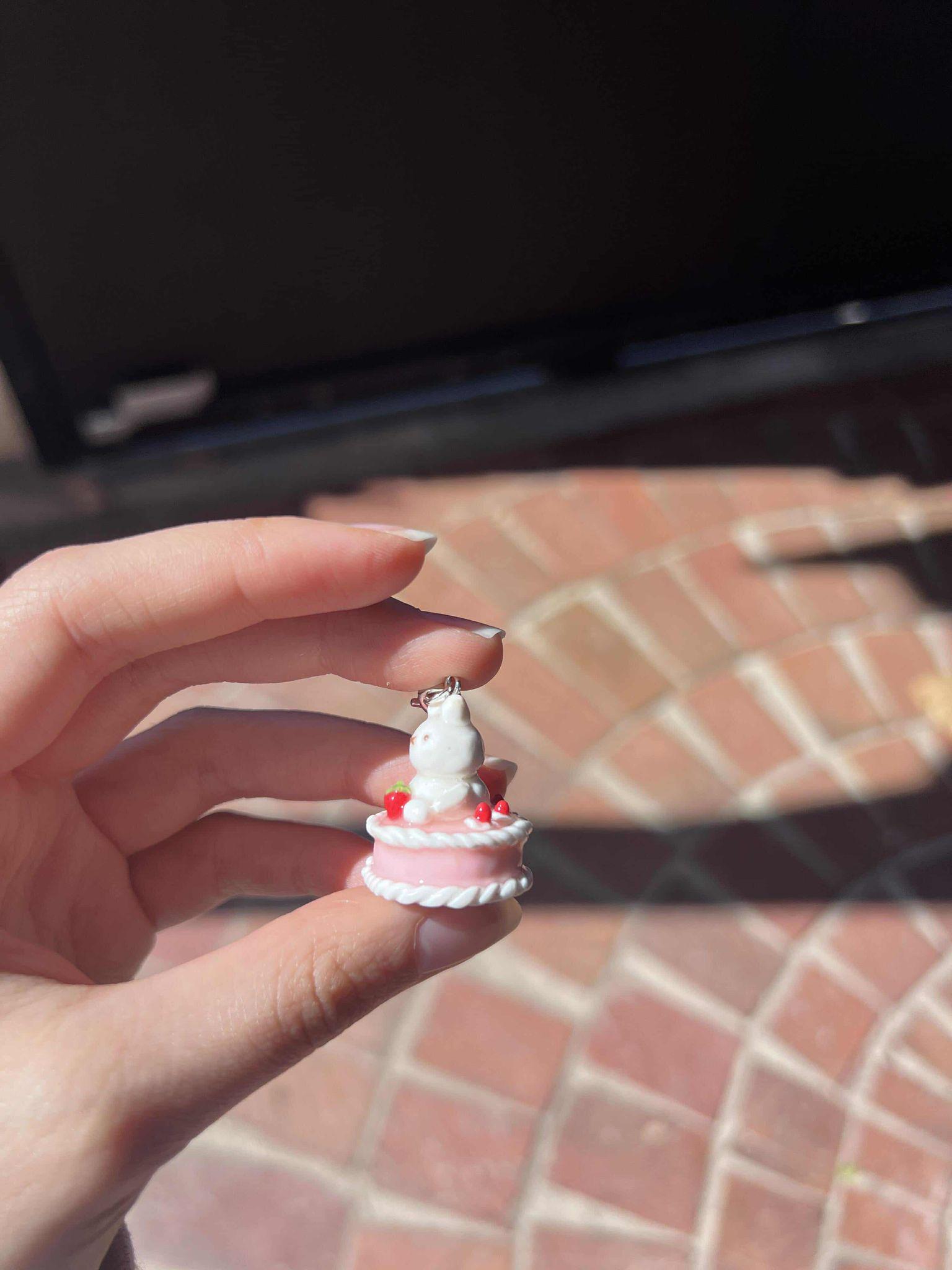 Miffy Strawberry Cake Handmade Polymer Clay Charm - Etsy