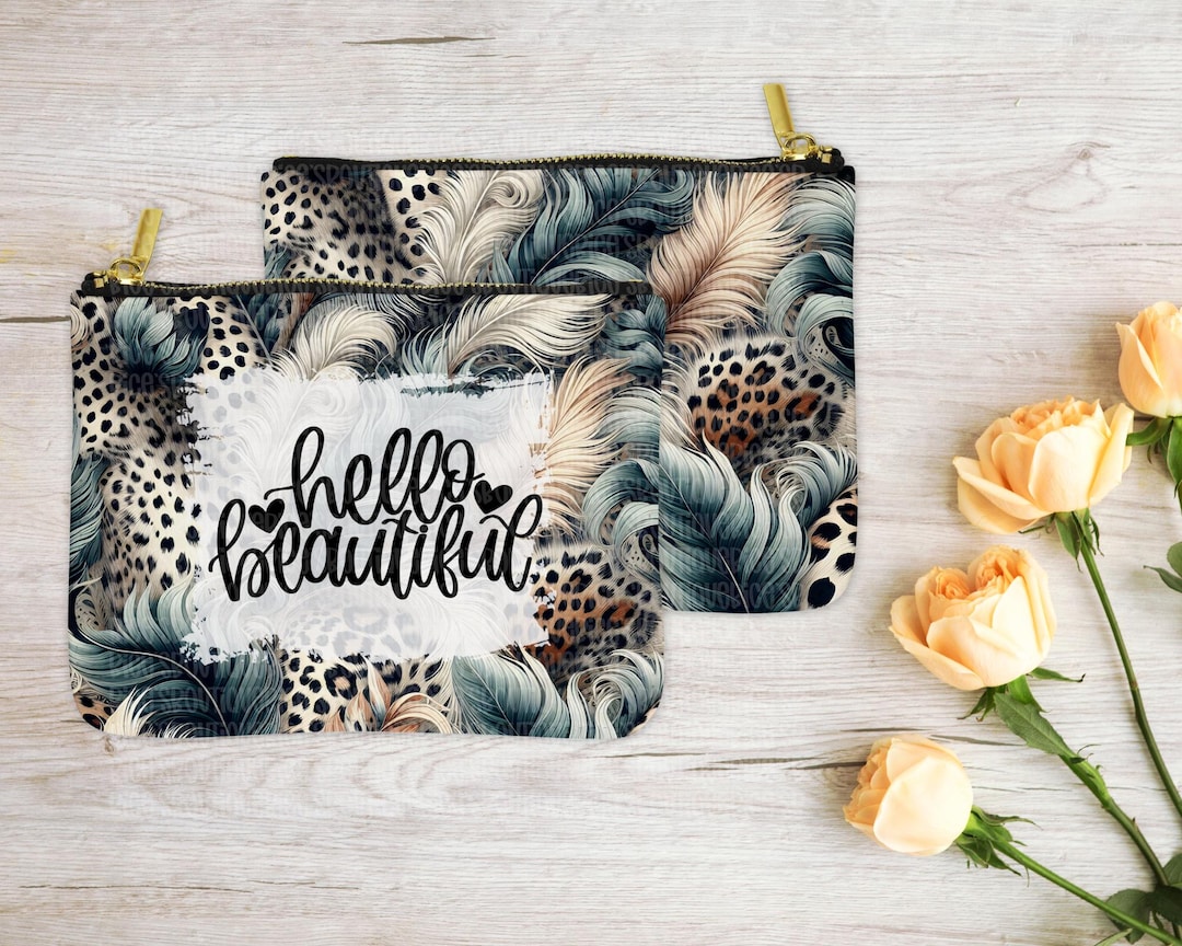 Sublimated Cosmetic Bag Hello Beautiful Makeup Bag Travel Bag - Etsy
