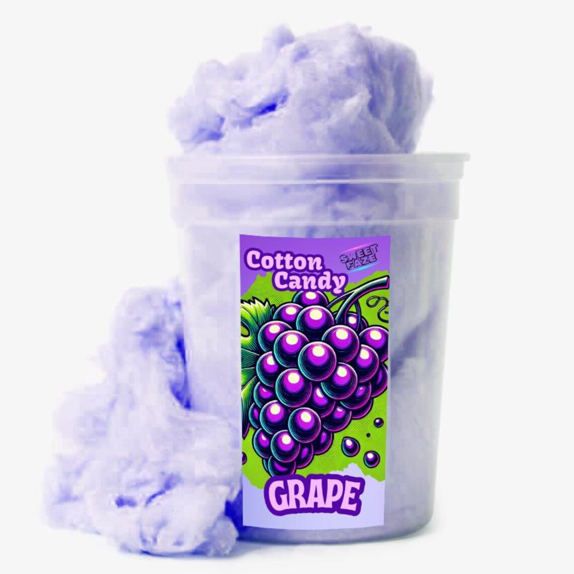 Gourmet Grape Cotton Candy | Small Batch | Hand Spun | 2oz Tub - Etsy