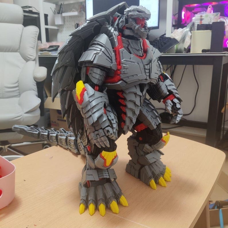 Mecha Gamera Action Figure: 3D Printed Ironshell Kaiju Toy, Gift ...