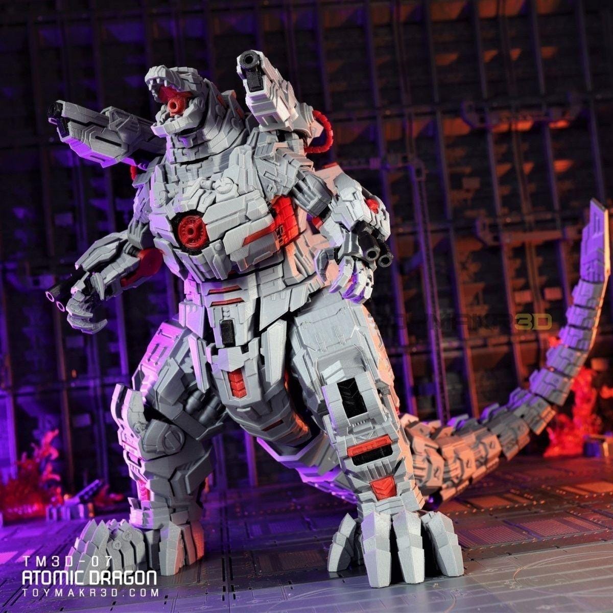 3D Printed Mecha Godzilla Figure: 41cm Articulated Sci-fi Collectible ...