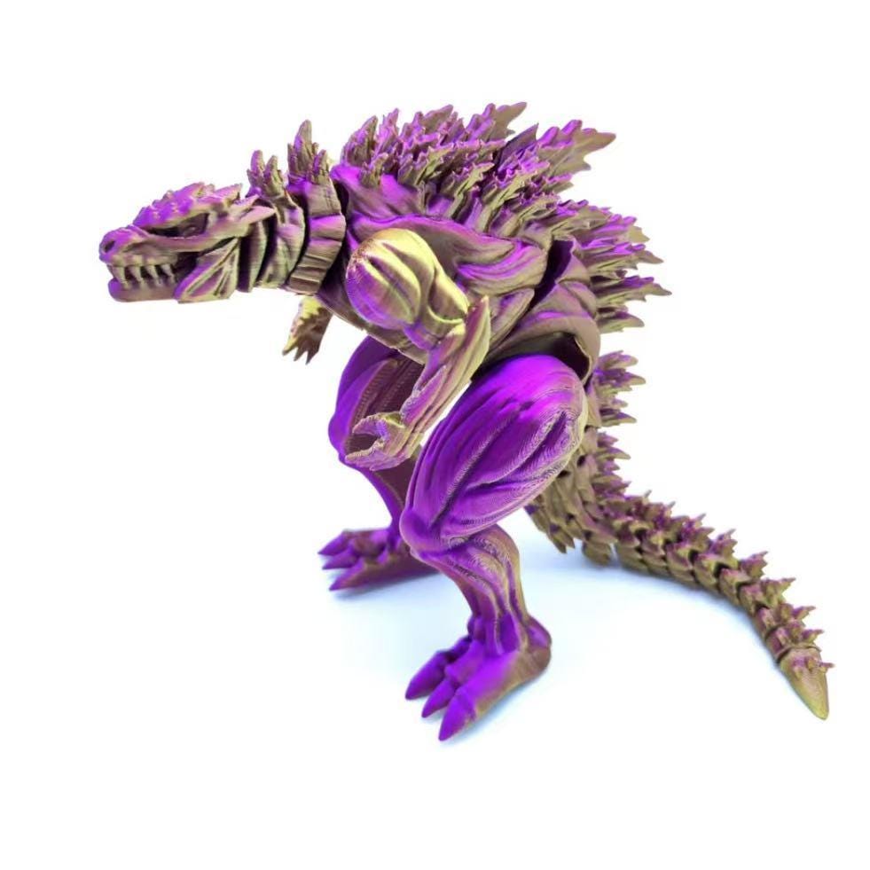 Articulated 3D Printed Godzilla Figure: Poseable Kaiju Desk Model Gift ...