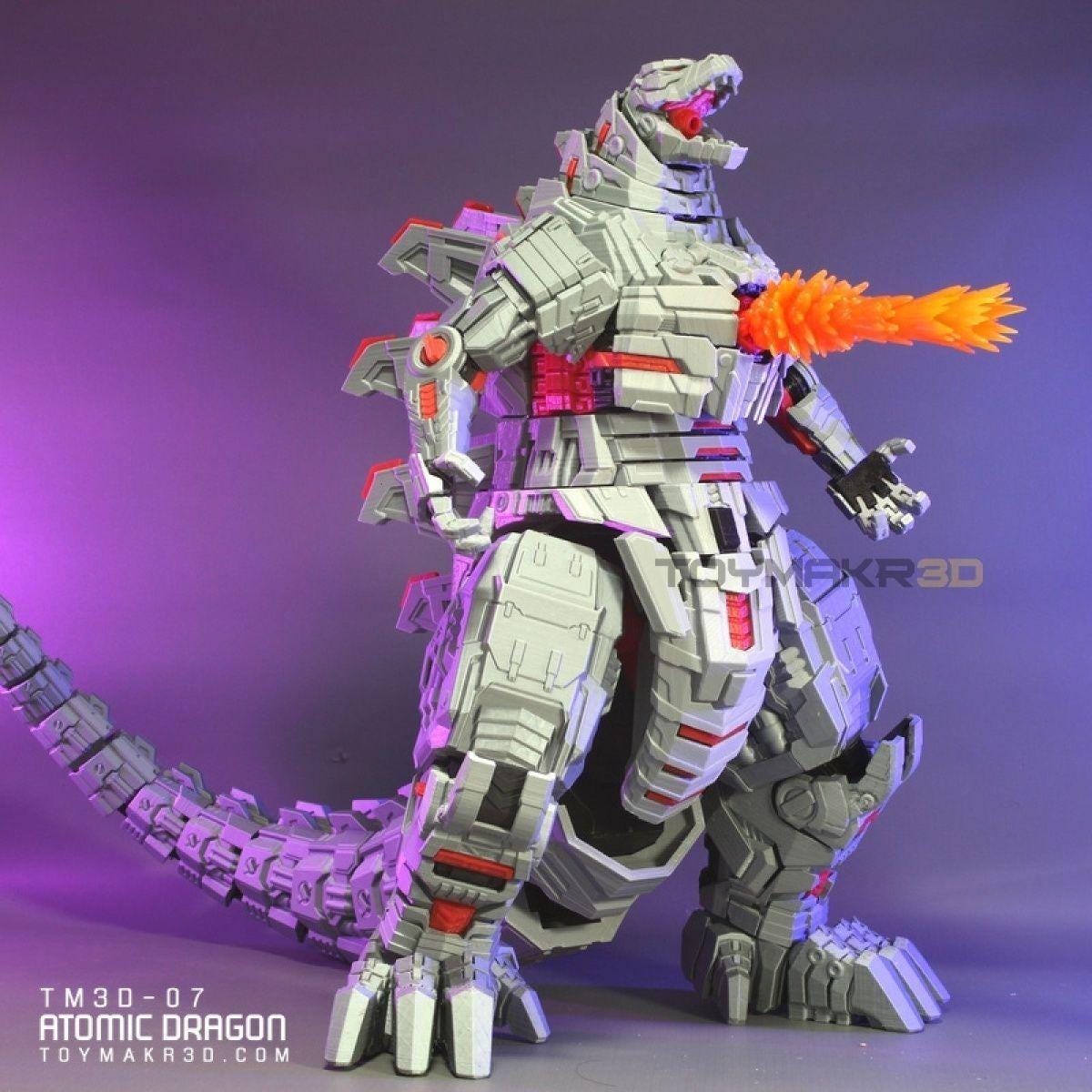3D Printed Mecha Godzilla Figure: 41cm Articulated Sci-fi Collectible ...