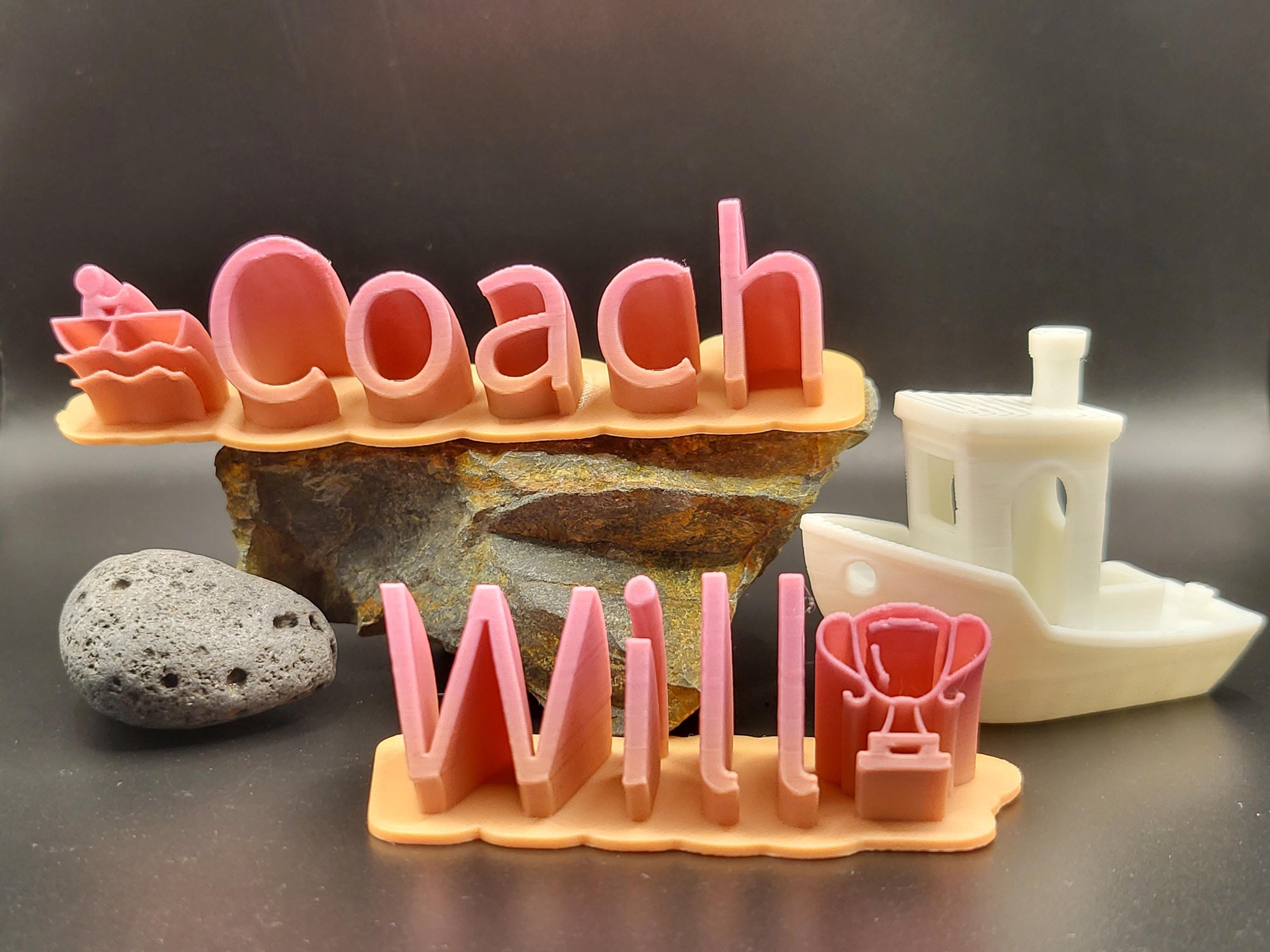 Custom 3D Printed Desktop Signs Desk Names Teacher Gift Custom ...