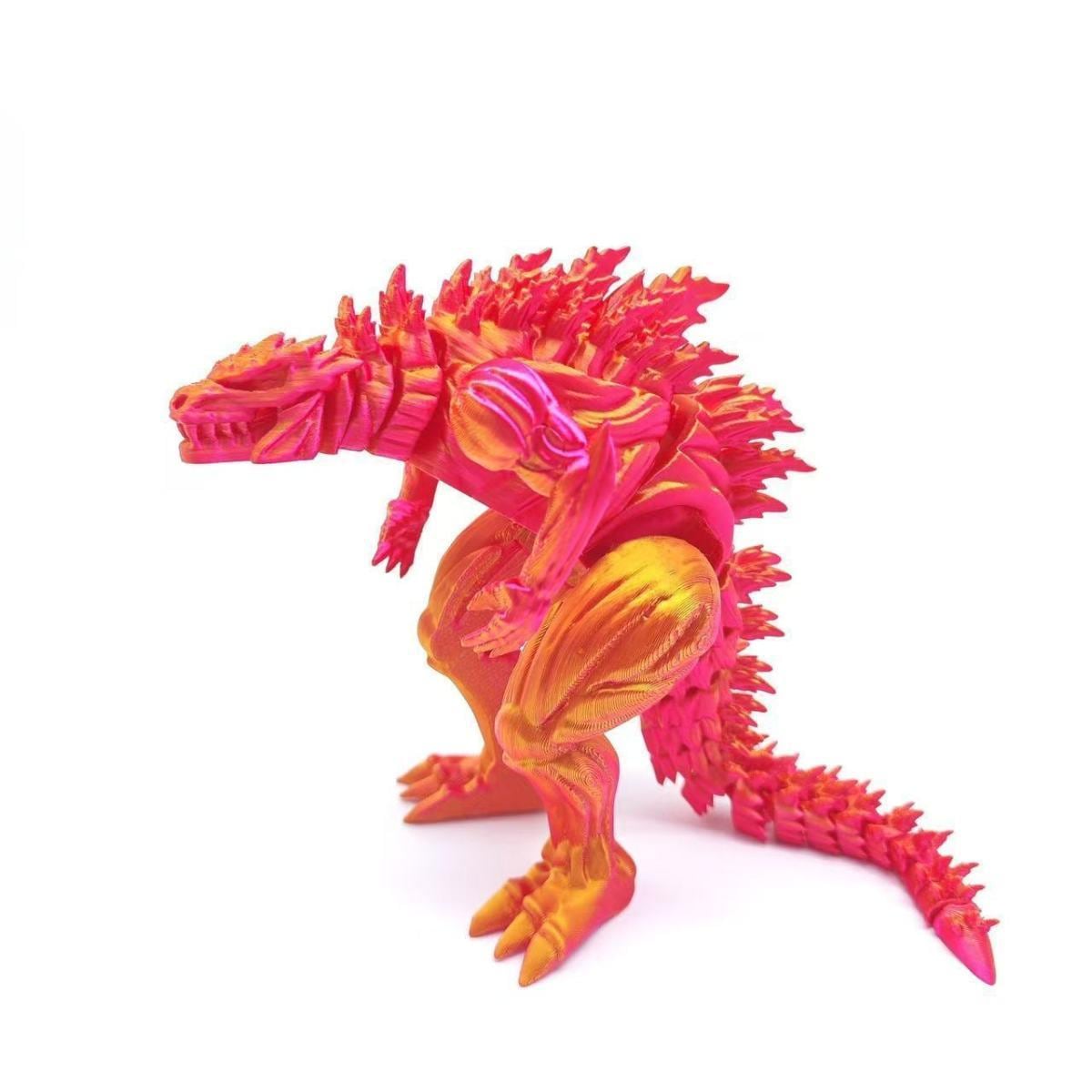 Articulated 3D Printed Godzilla Figure: Poseable Kaiju Desk Model Gift ...