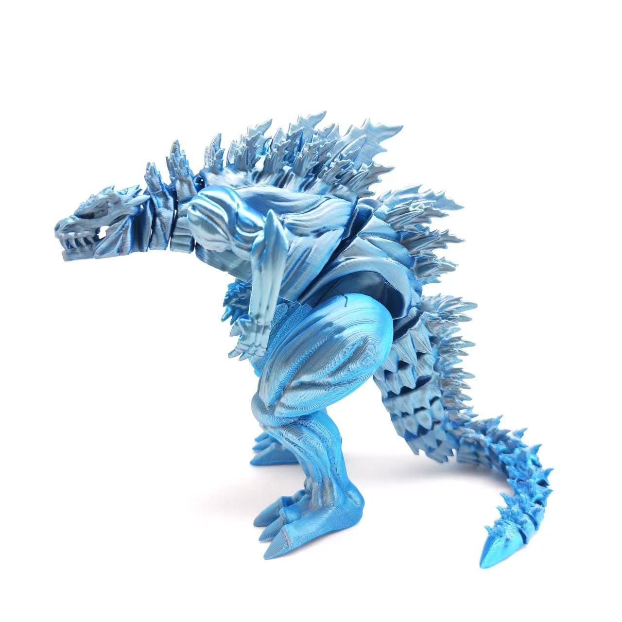 Articulated 3D Printed Godzilla Figure: Poseable Kaiju Desk Model Gift ...