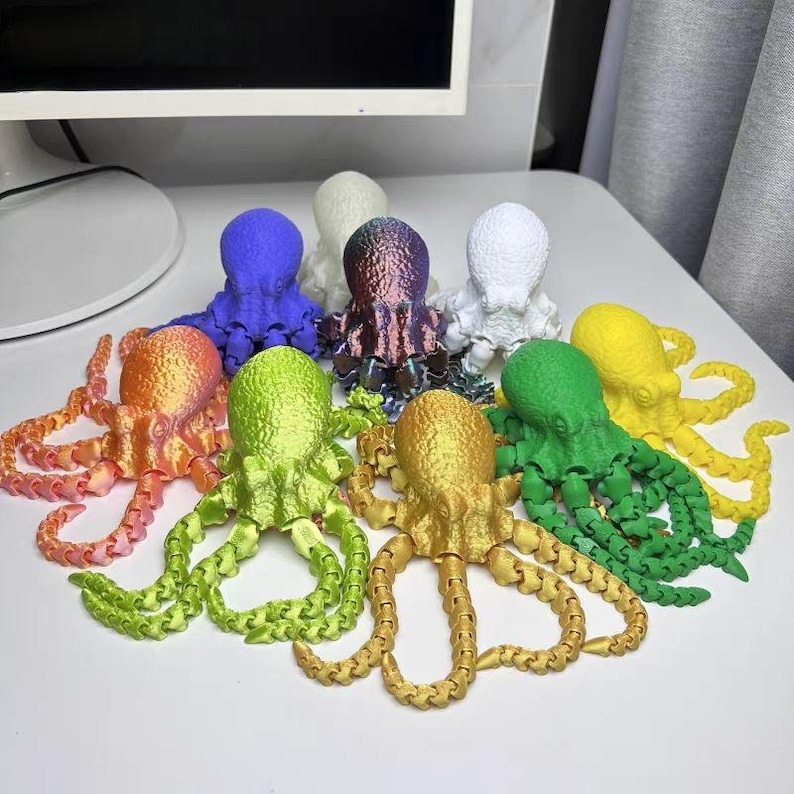 Large 3D Printed Octopus 32 Cm Long Party Favor or Unique Gift - Etsy