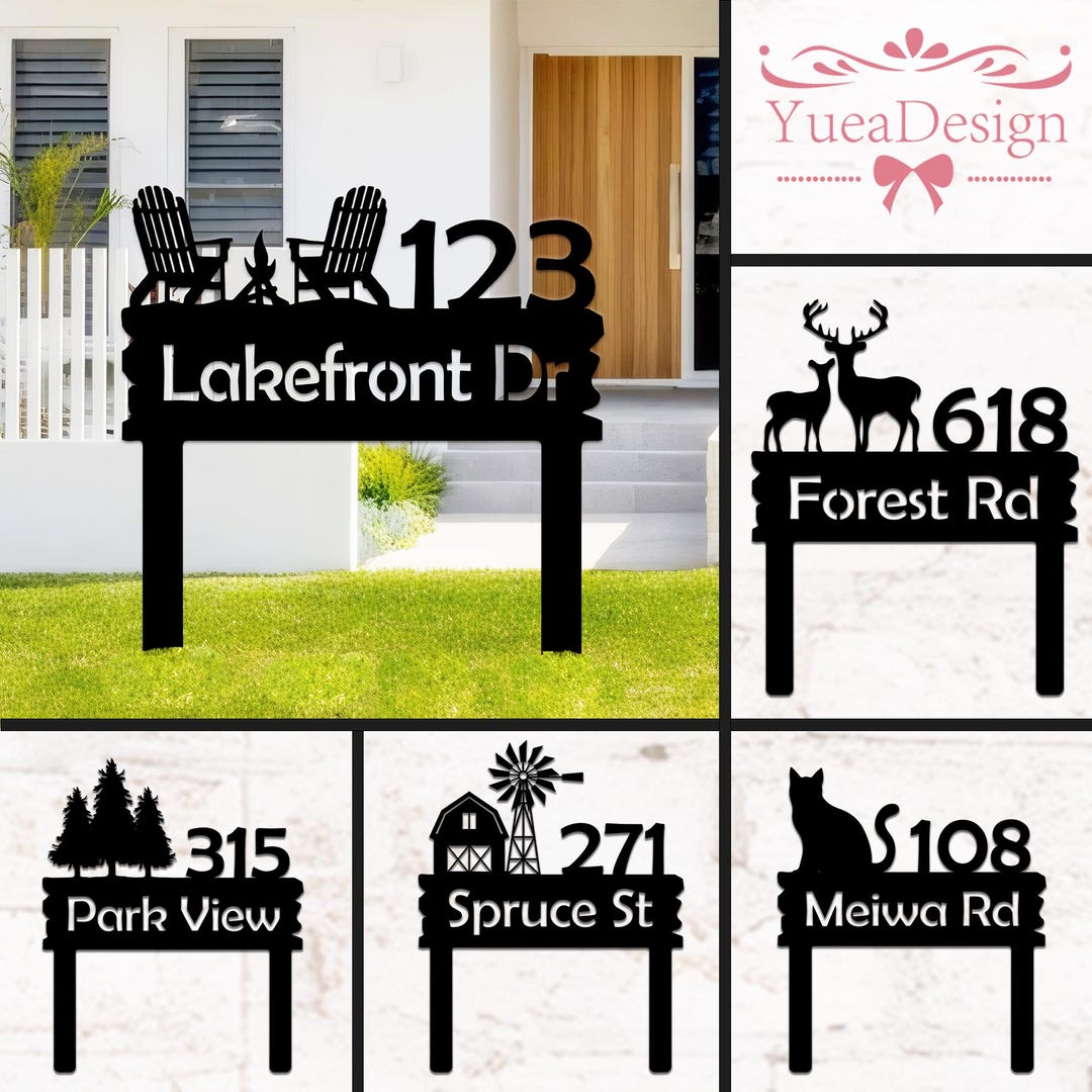 Personalized Metal Family Sign,custom Outdoor Decor, Outdoor Address ...
