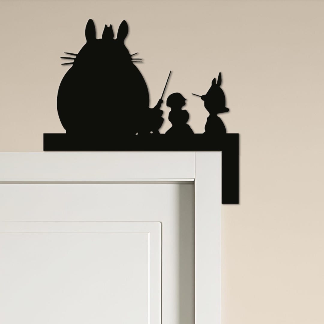 Personalized Cartoon Character Group Silhouette Door Corner Metal Sign ...