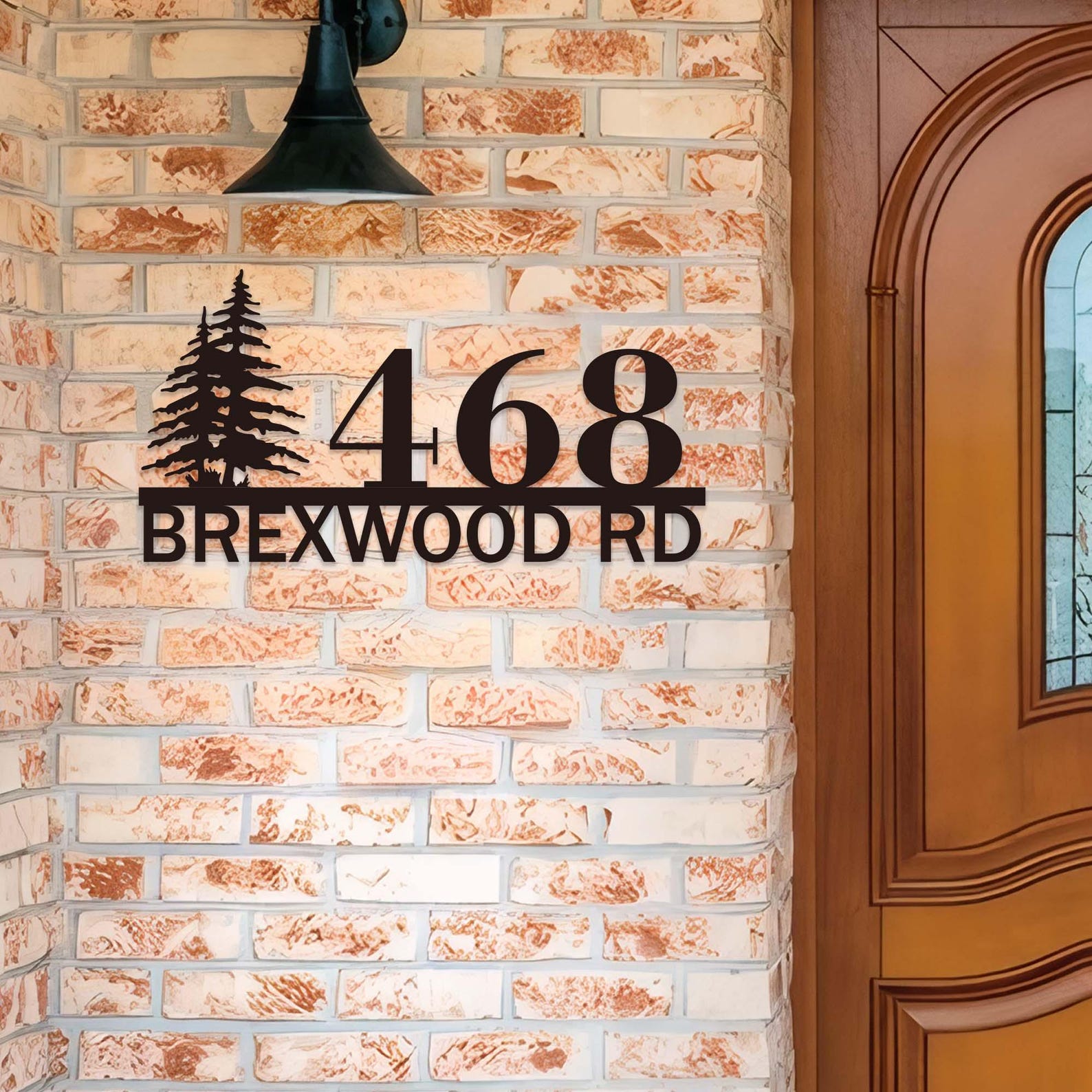 Personalized Address Sign,house Decor Metal House Number Sign,retro ...
