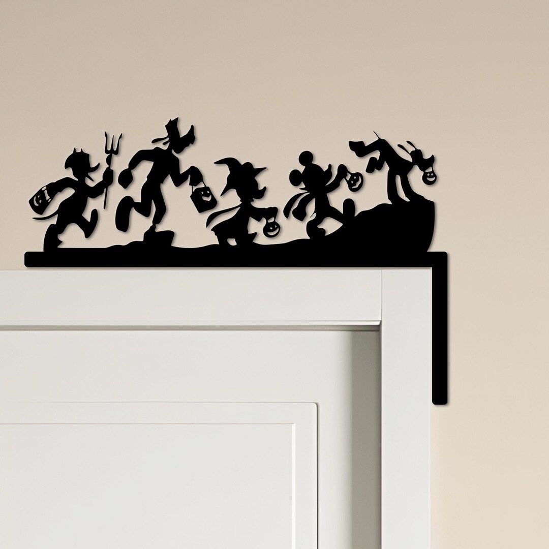 Personalized Cartoon Character Group Silhouette Door Corner Metal Sign ...