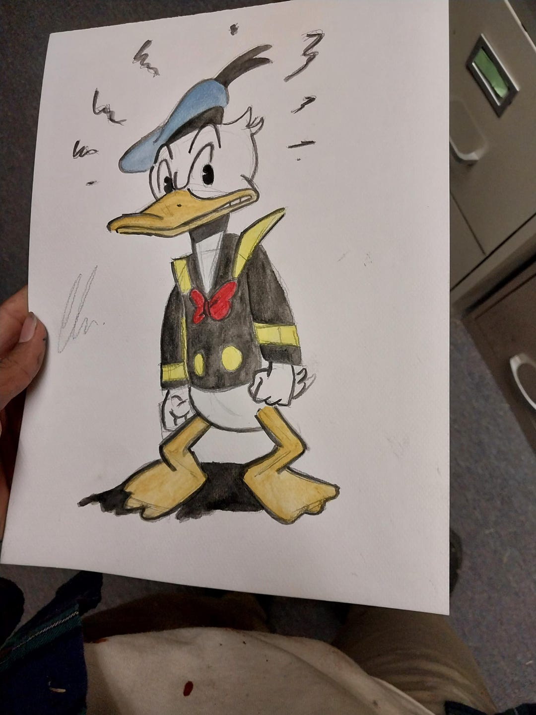 Donald Duck Watercolor Painting on Watercolor Paper *ONLY on in STOCK ...
