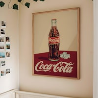 Vintage Coca Cola Ad Poster | Vintage Nostalgia Ad Poster | Retro Wall ...