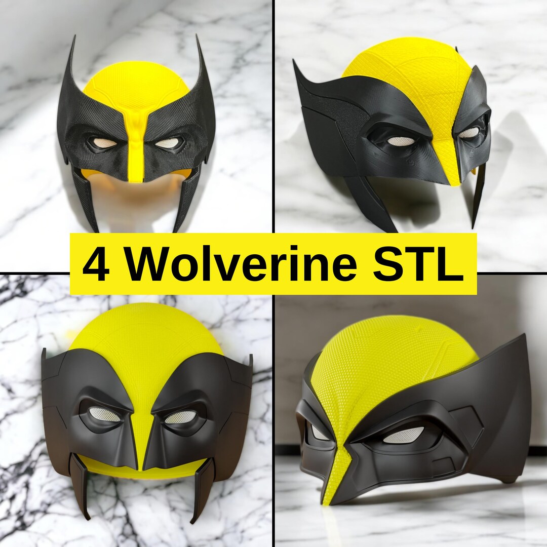 3D 4 Wolverine Masks STL File, 4 Wolverine Magnetic Masks 3D, High ...