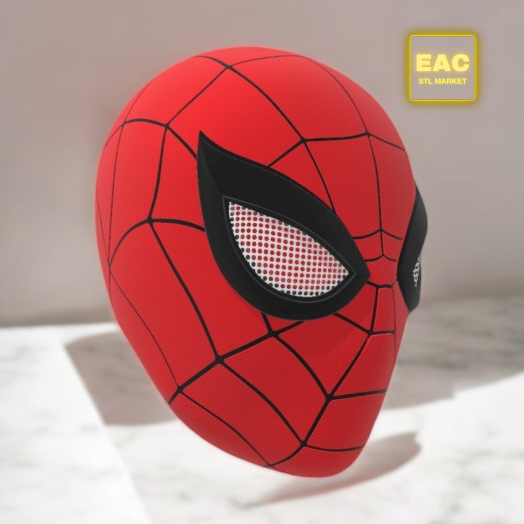 Spıderman Cosplay Mask STL File, Spiderman Mask STL File, Spiderman ...