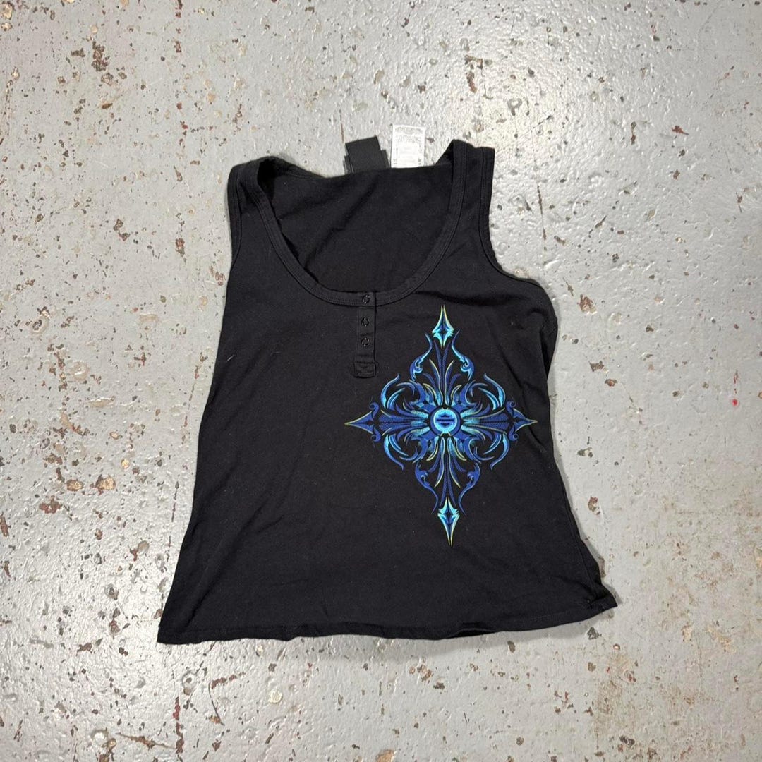 Y2k Vintage Harley Davidson Lowcut Goth Top - Etsy