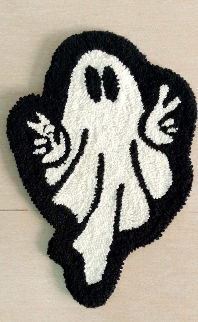 Mini Ghost (jini) Punch Needle Wall Hanging Measuring 25 X 40 Cm Adds ...