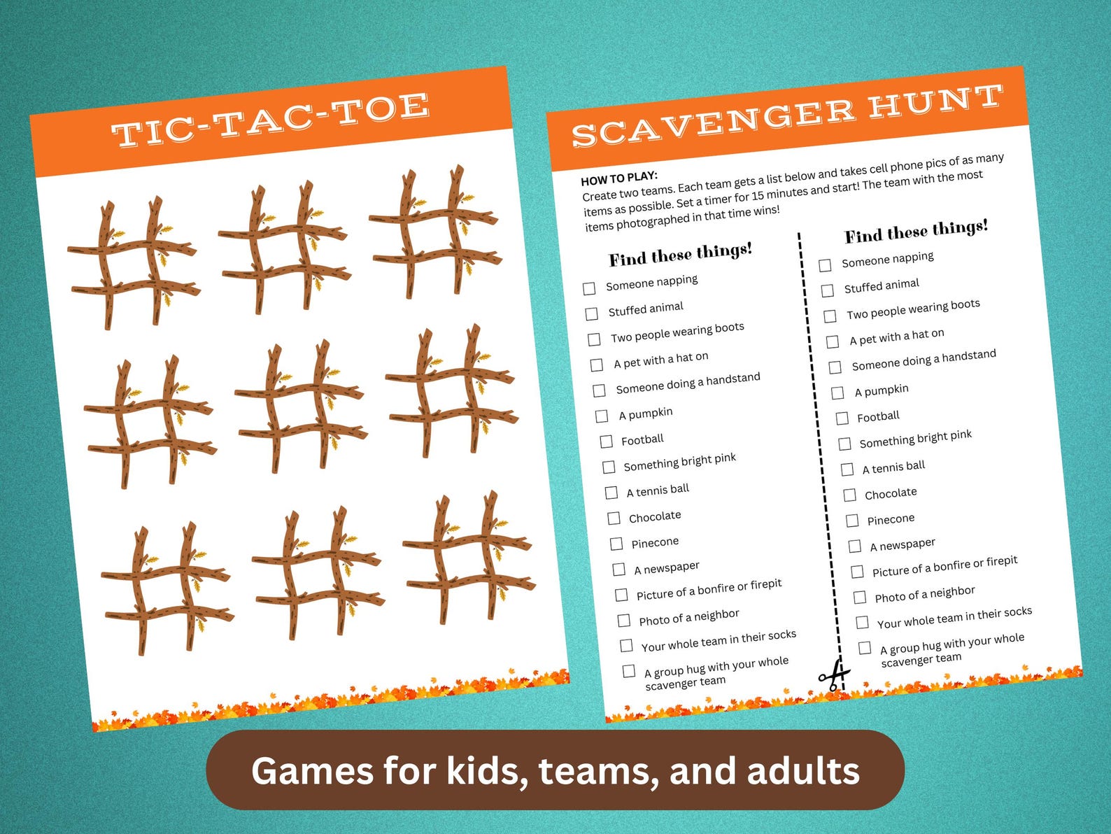 15 Fun Thanksgiving Family Games: Puzzles, Tic Tac Toe, Coloring ...