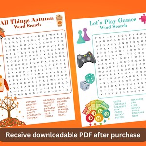 Thanksgiving Word Search Pack - Perfect for Classroom, Friendsgiving ...