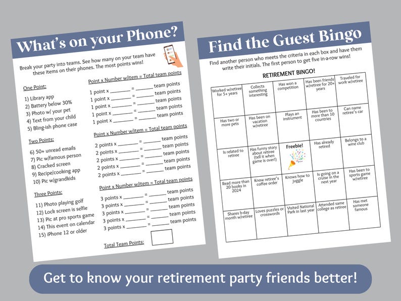 Retirement Games | Police Retirement, Nurse Retirement | Find the Guest ...