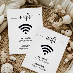 Wifi Sign | Custom Business Sign, Wifi Password Sign | Use as Airbnb ...
