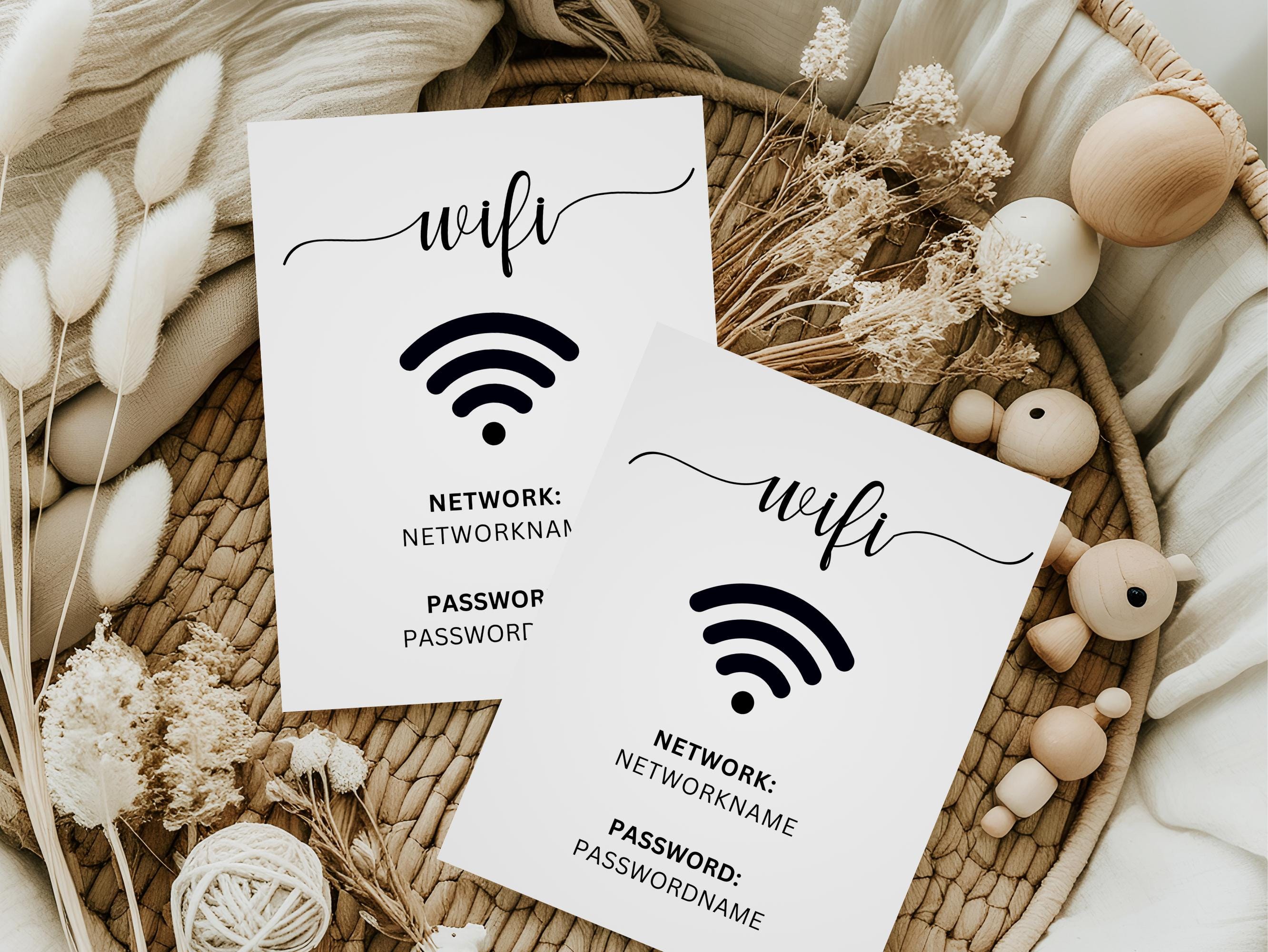 Wifi Sign | Custom Business Sign, Wifi Password Sign | Use as Airbnb ...