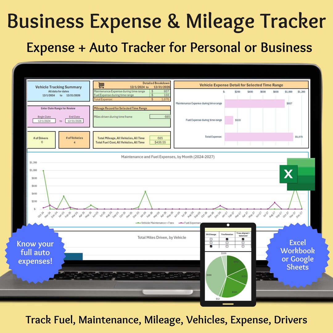Expense Tracker & Mileage Tracker for Small Business Business Planner ...