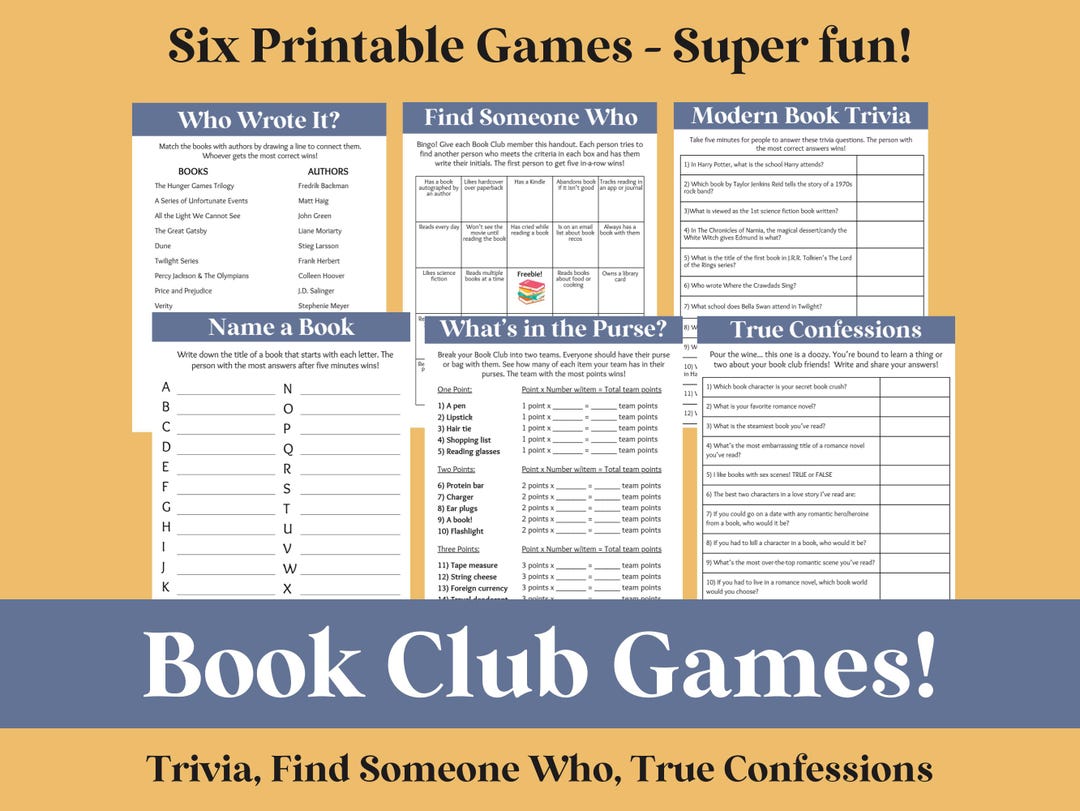 Book Club Games | Team Building Games for Book Club | Ladies Night ...