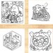 Spooky Cozy: 10 Cute & Simple Coloring Pages With Adorable Creepy ...