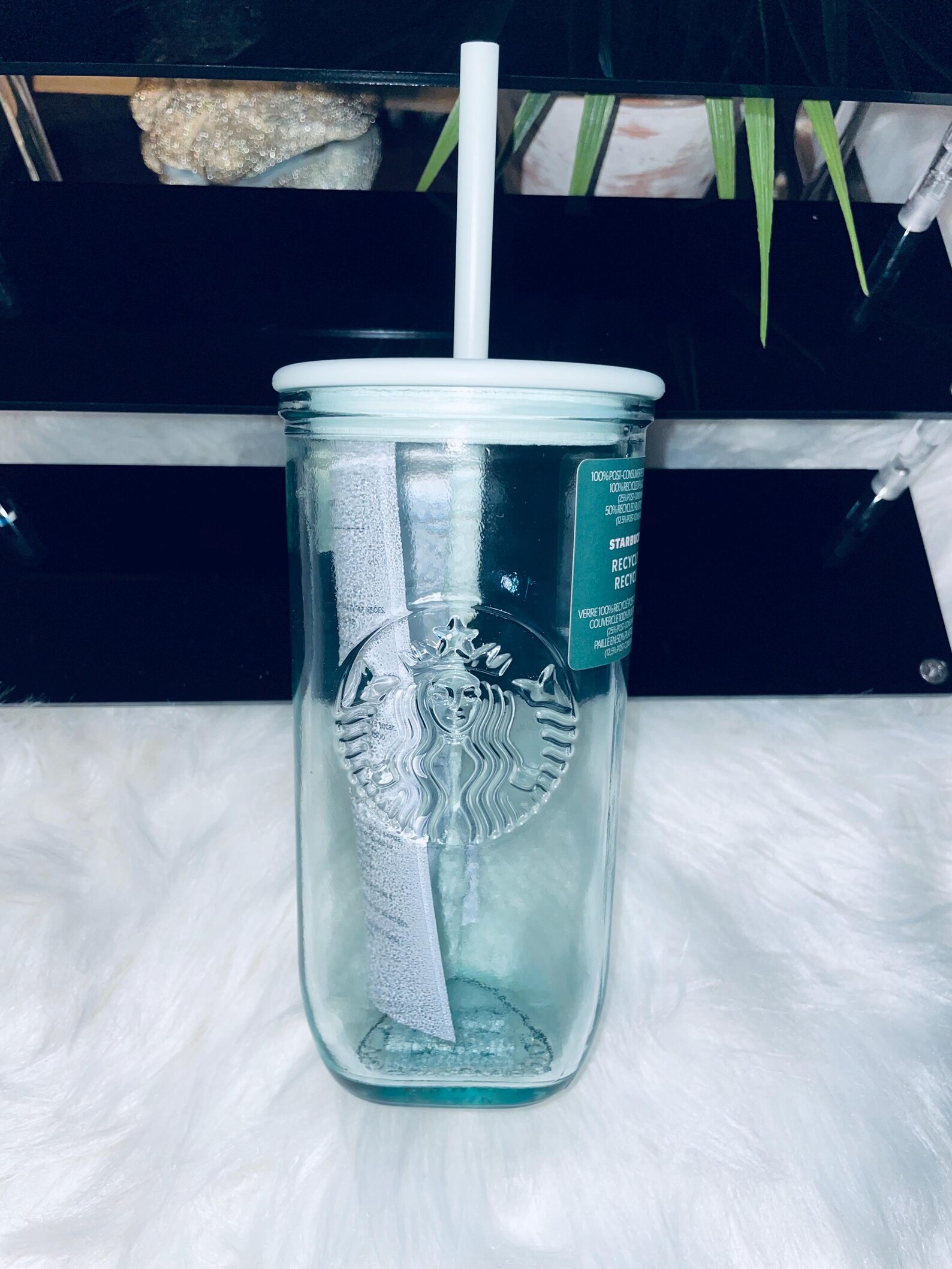 Starbucks Recycled Glass Triangle Cup: 16oz Grande, Mint or Terracotta ...