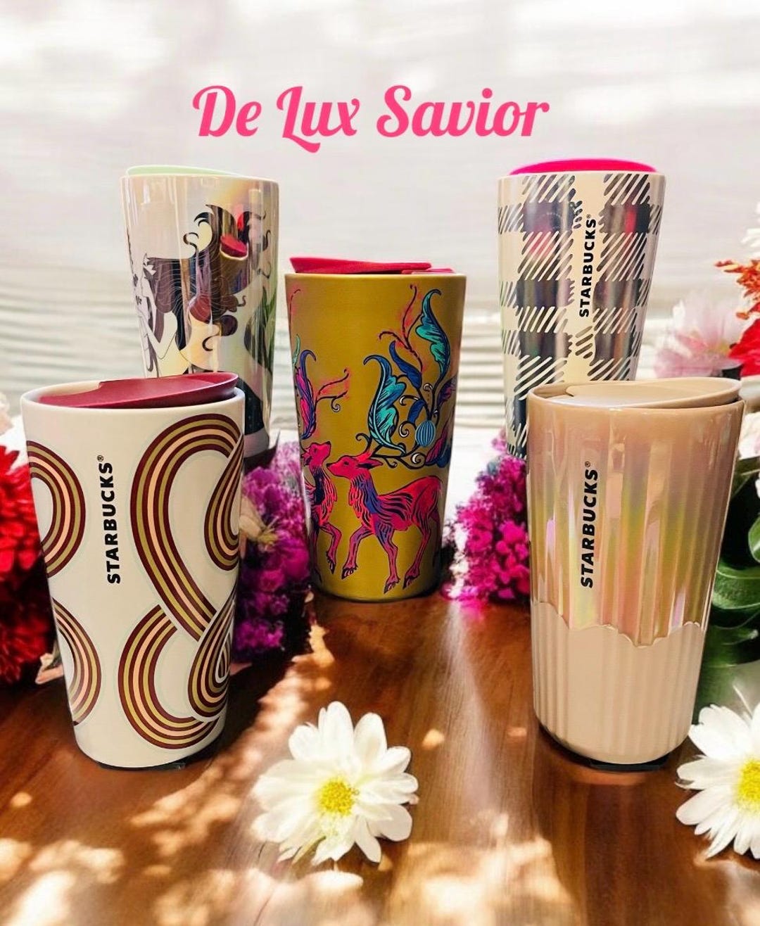 Starbucks Ceramic Iridescent Drip Cup Holographic Plaid & Siren Tumbler ...