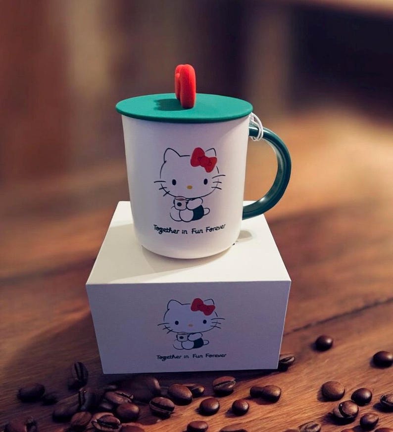 Starbucks Hello Kitty Ceramic Cup 2025 Holiday Tiny Chum Hot Cold ...