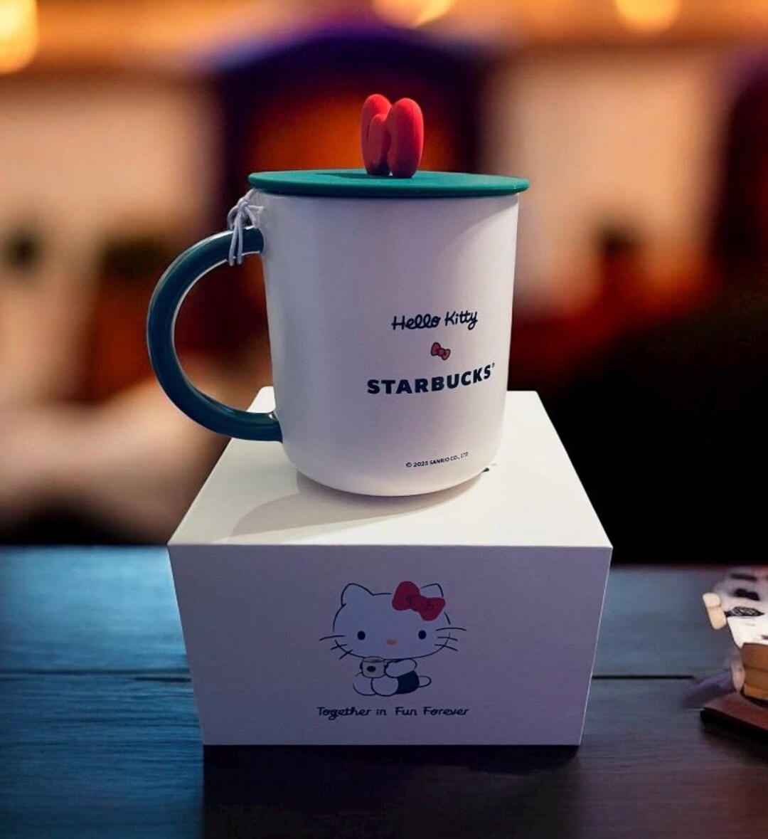 Starbucks Hello Kitty Ceramic Cup 2025 Holiday Tiny Chum Hot Cold ...