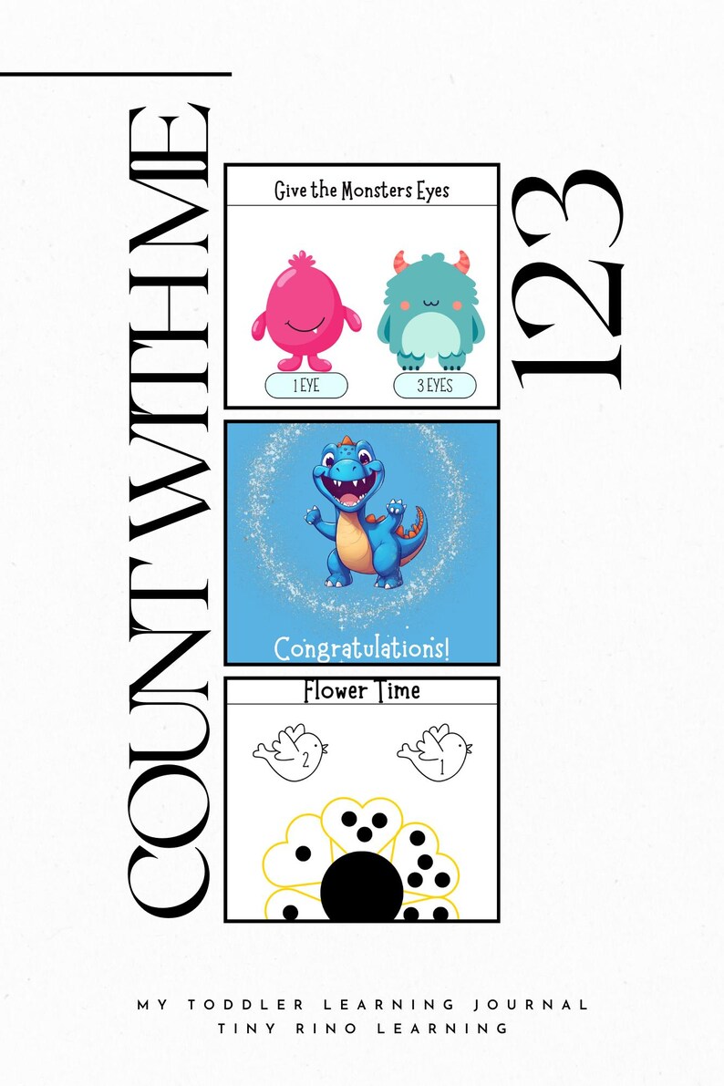 Count With Me, 1 2 3 - My Toddler Learning Journal PRINTABLE - Etsy