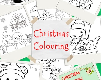 Christmas Colouring in Book Downloadable Printable 100 Pages Children's ...