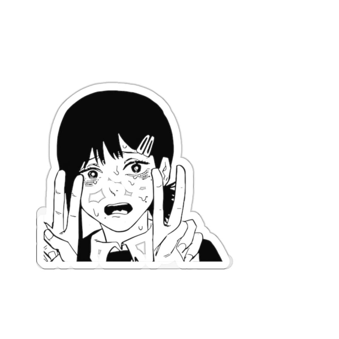 Anime Kobeni Chainsaw Man Peace Sign Cute Kiss-cut Stickers, Decor ...