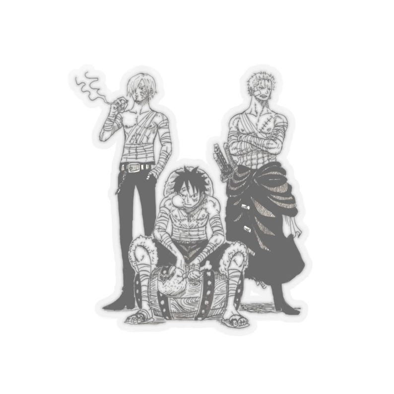One Piece Monkey D Luffy Roronoa Zoro Sanji Kiss-cut Stickers, Anime ...