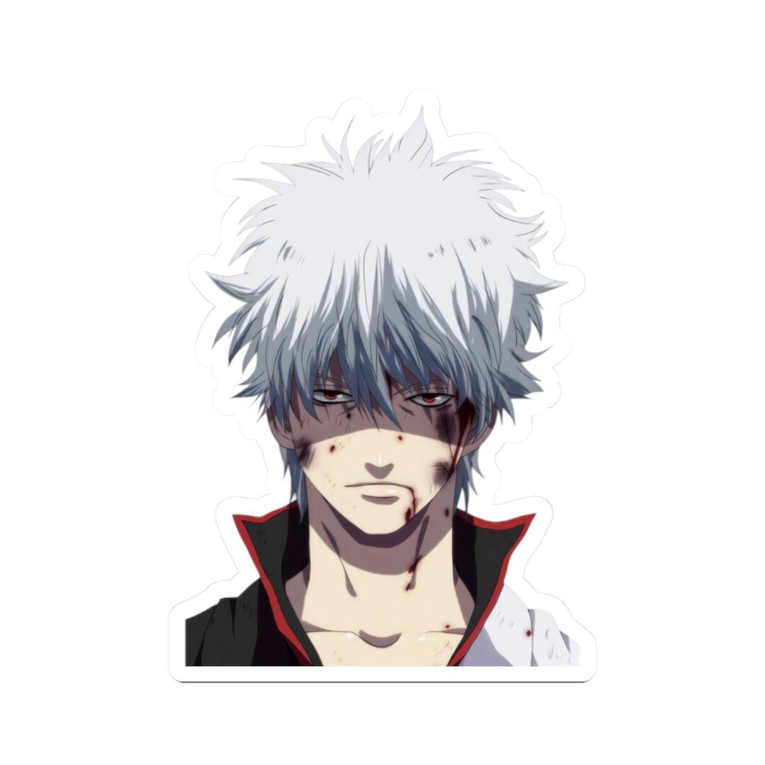 Gintoki Sakata Anime Sticker, Gintama Manga Decal, Japanese Anime Lover ...