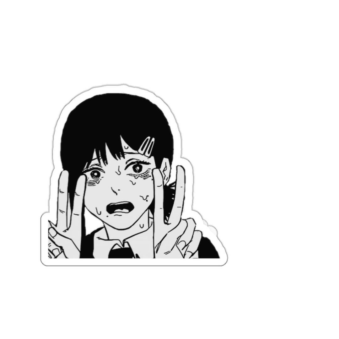 Anime Kobeni Chainsaw Man Peace Sign Cute Kiss-cut Stickers, Laptop ...