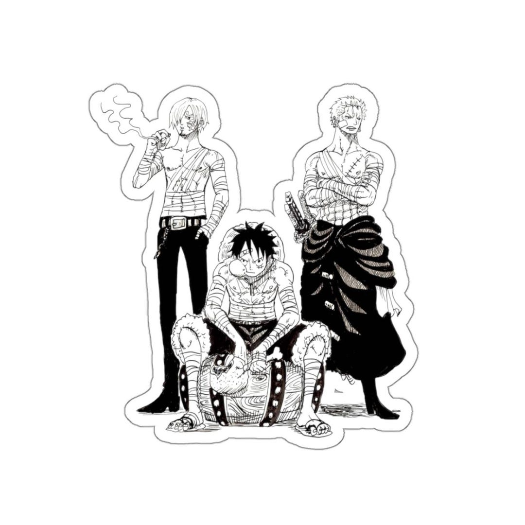 One Piece Monkey D Luffy Roronoa Zoro Sanji Kiss-cut Stickers, Anime ...