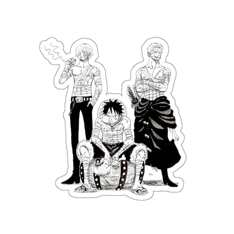 One Piece Monkey D Luffy Roronoa Zoro Sanji Kiss-cut Stickers, Anime ...